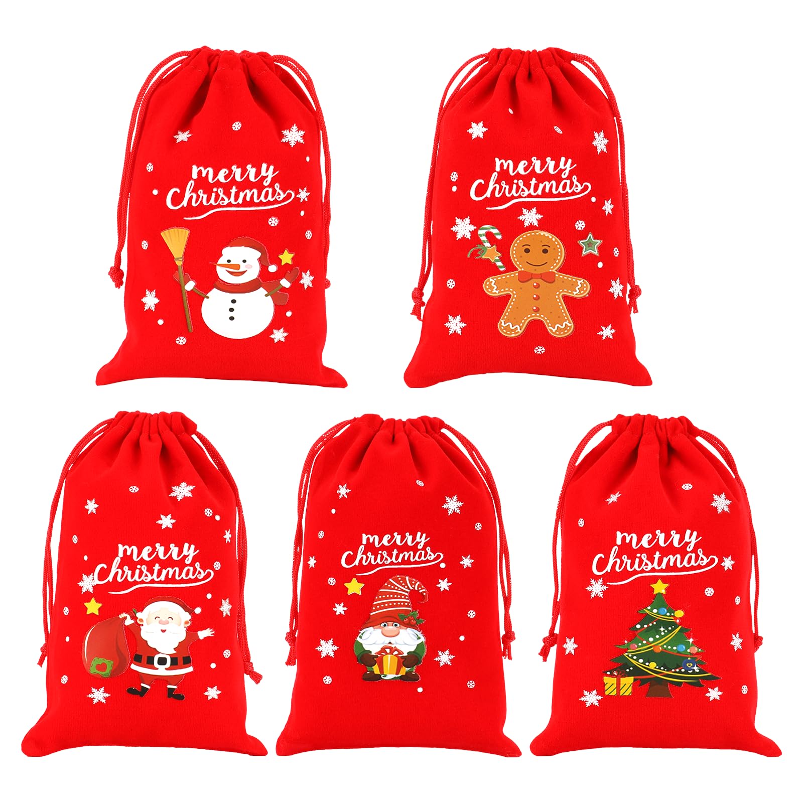 Amazon.com: Tapleap Velvet Coth Christmas Bags with Drawstring, 4x6 ...