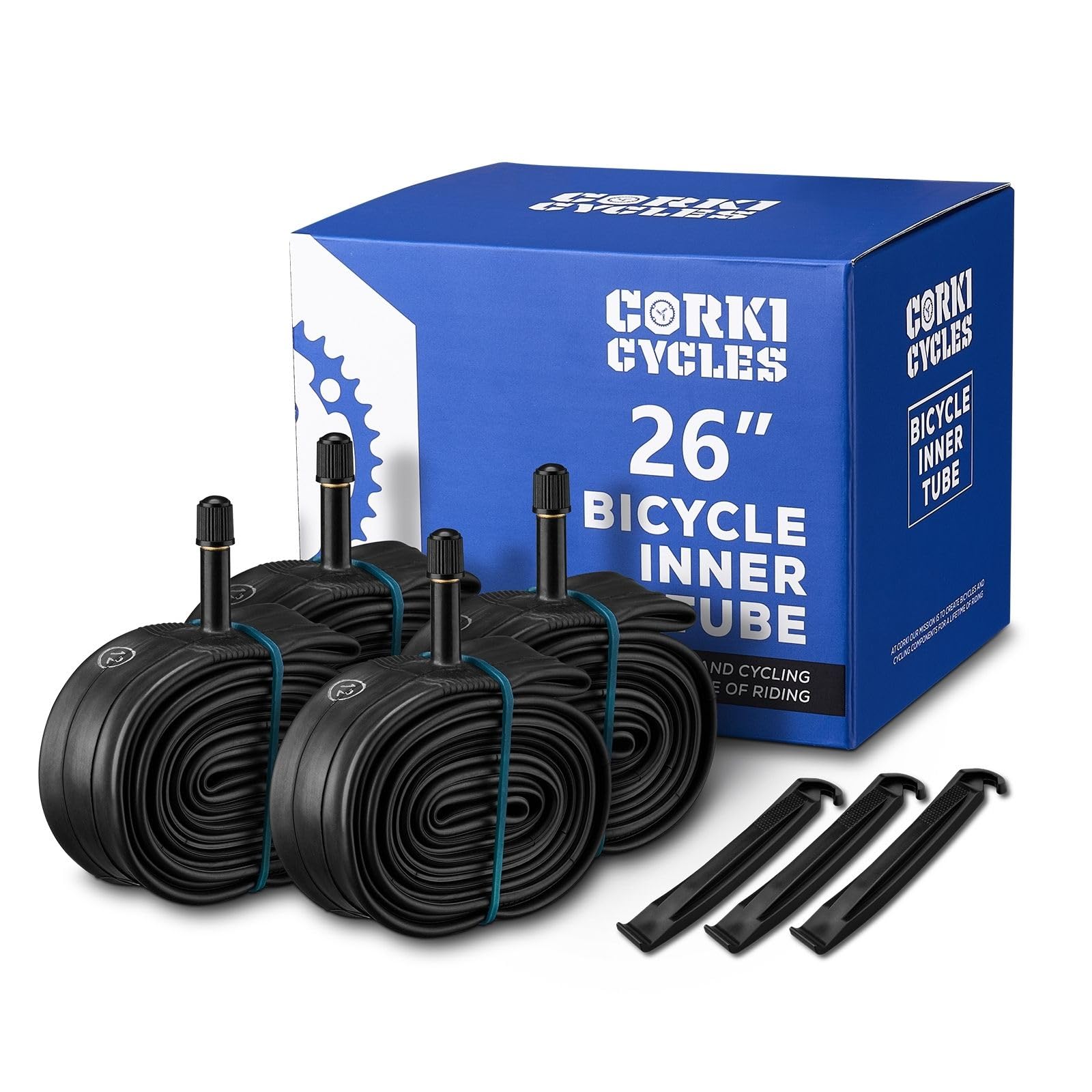 Snapklik.com : Cycles 4-Pack 26 Inch Bike Tubes - Fits Tire Sizes 26 X ...
