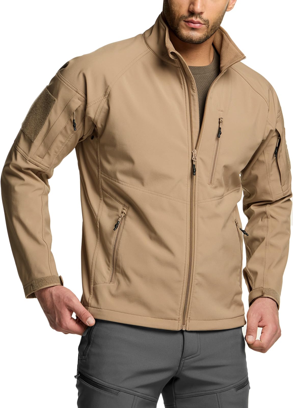 Snapklik.com : Mens Fleece Lined Tactical Softshell Jackets ...