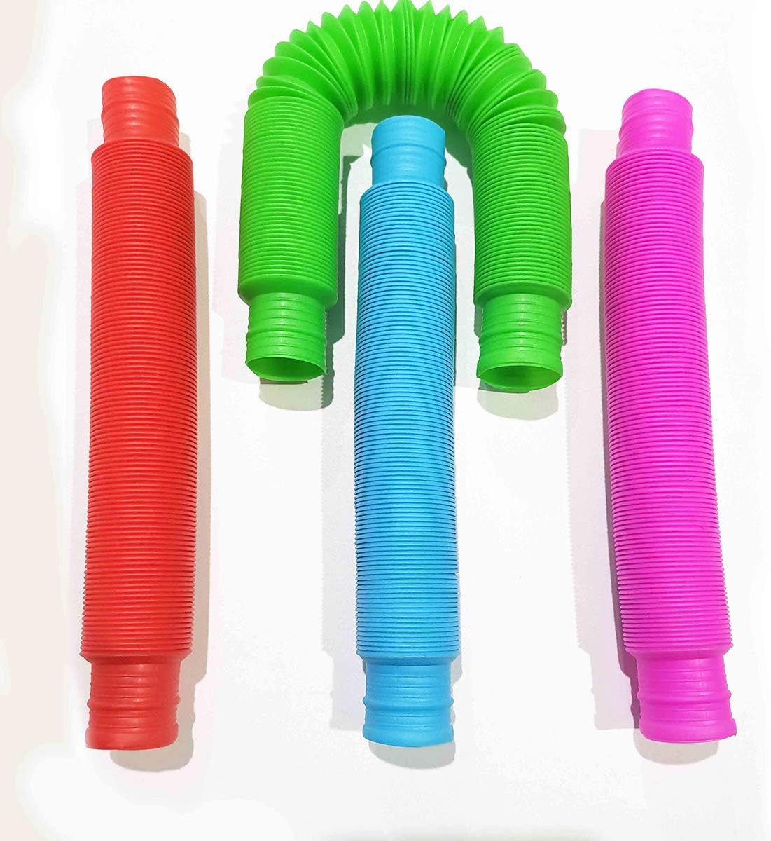 Pop Multi-Color Tubes (Toobs) Sensory Toy – 4 Pack – TopToy