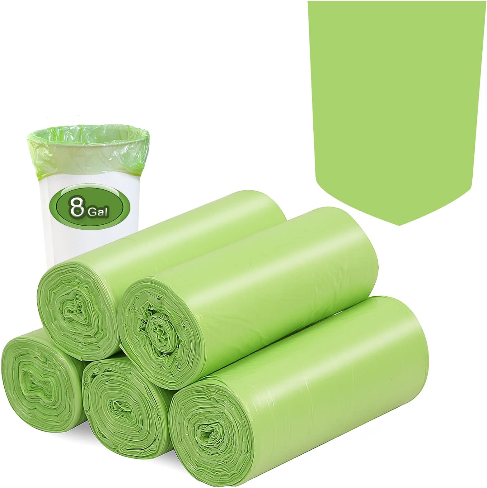 Amazon.com: Vababa 13 Gallon Clear Tall Kitchen Trash Bags, Garbage ...