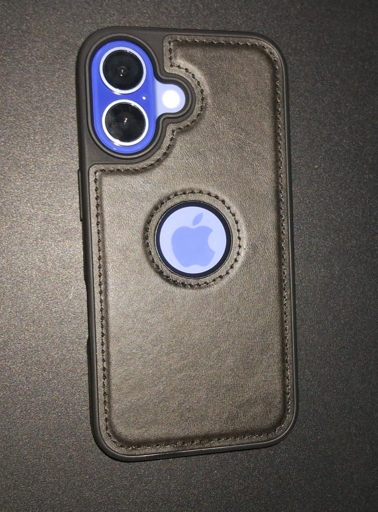 TheGiftKart Genuine Leather Finish Back Cover Case for iPhone 16 ...