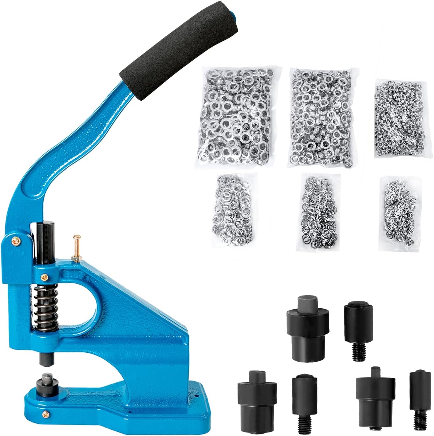 DUPDMKIN Grommet Press Rivet Press for Leather Blue Heavy Duty Grommet ...