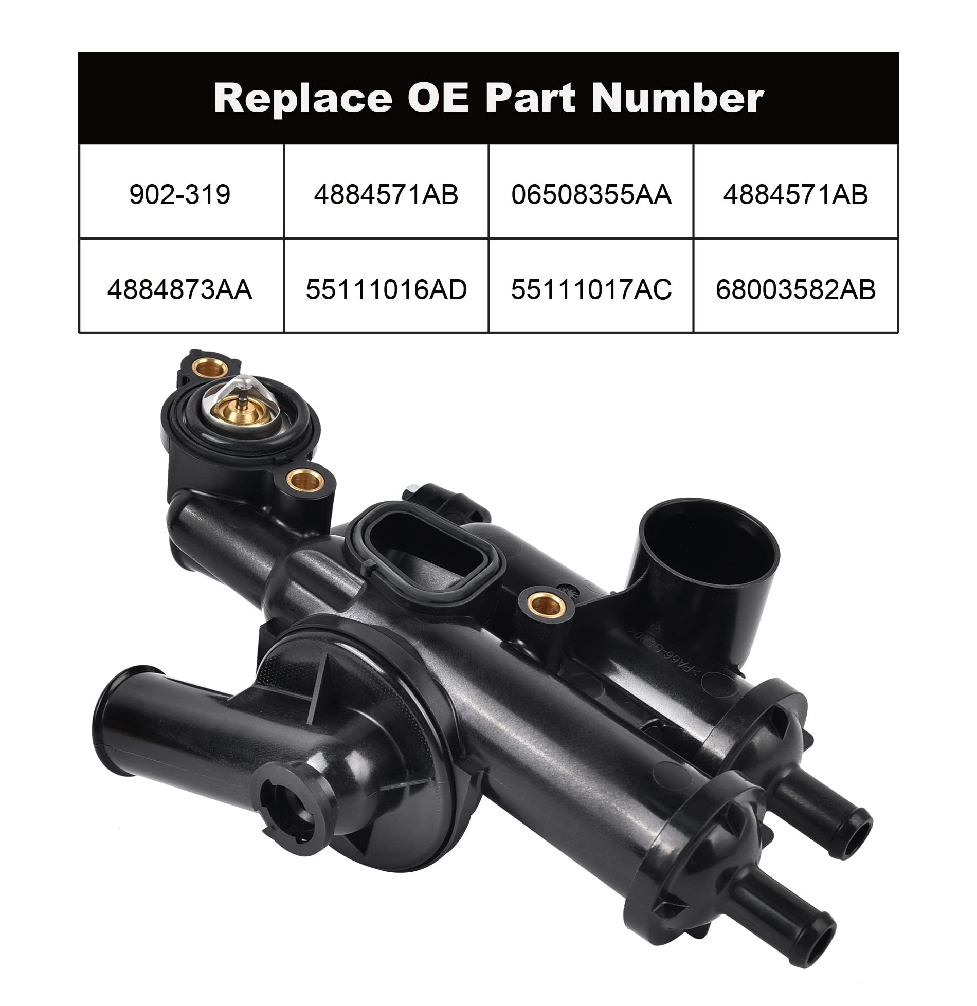 EVIL ENERGY Thermostat Housing assembly,68003582AB 902-319,Compatible ...