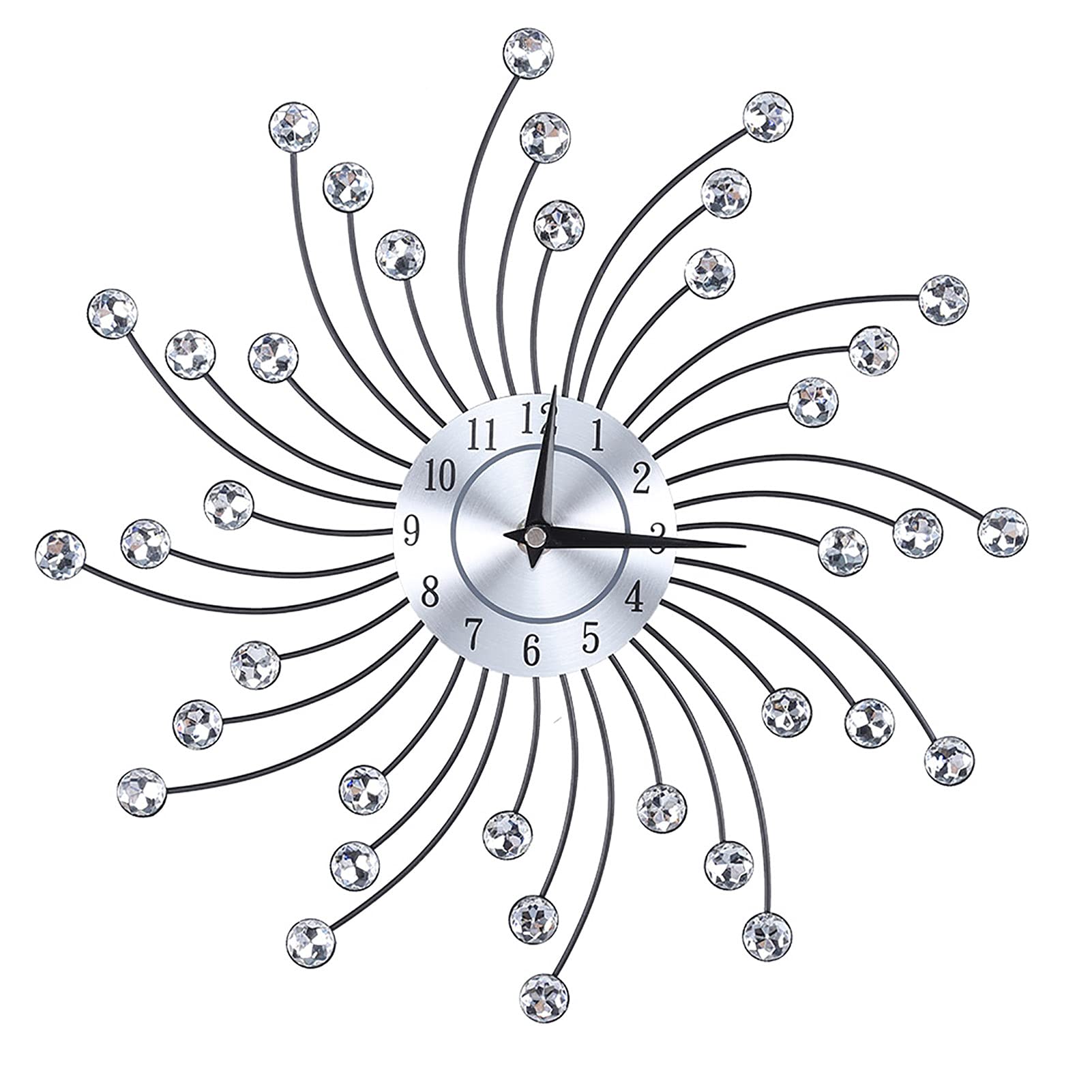 Amazon.com: ZPSHYD Wall Clock, Crystal Wall Clock Aluminum Sparkling ...