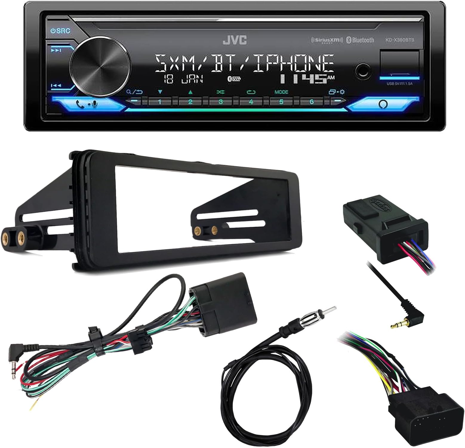 Amazon.com: Single DIN AM/FM USB AUX Bluetooth Digital Media Receiver W ...