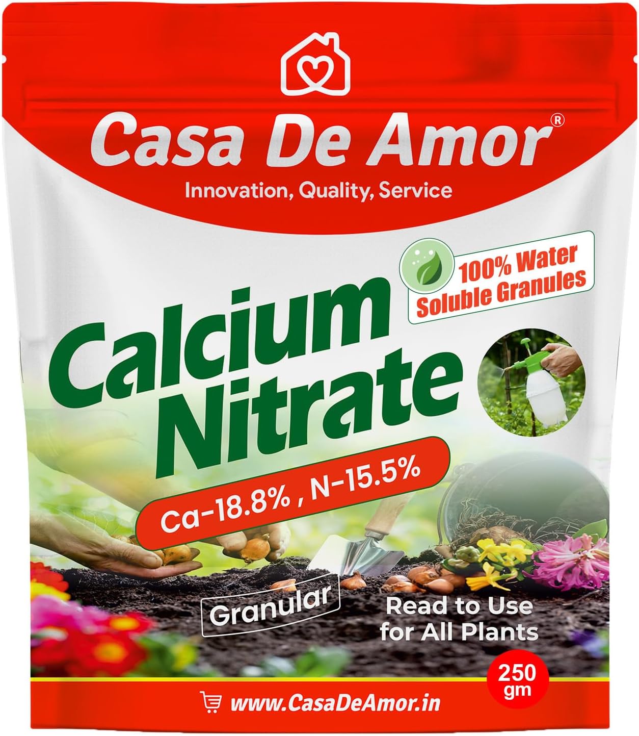Go Garden Calcium Nitrate Fertilizer For Plants (100% Water Soluble ...