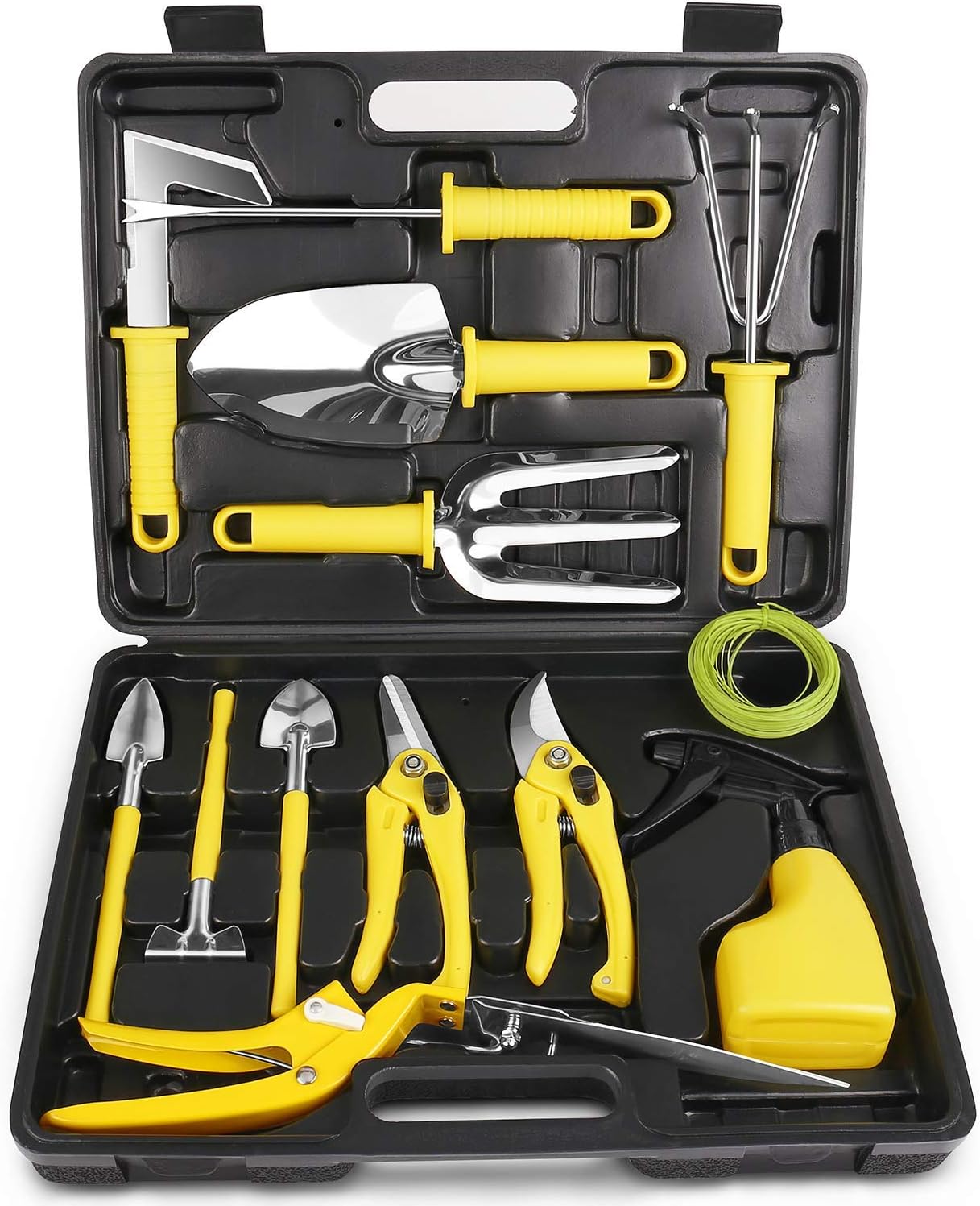 Amazon.com : MOSFiATA Garden Tool Set 14 Pcs Stainless Steel Garden ...