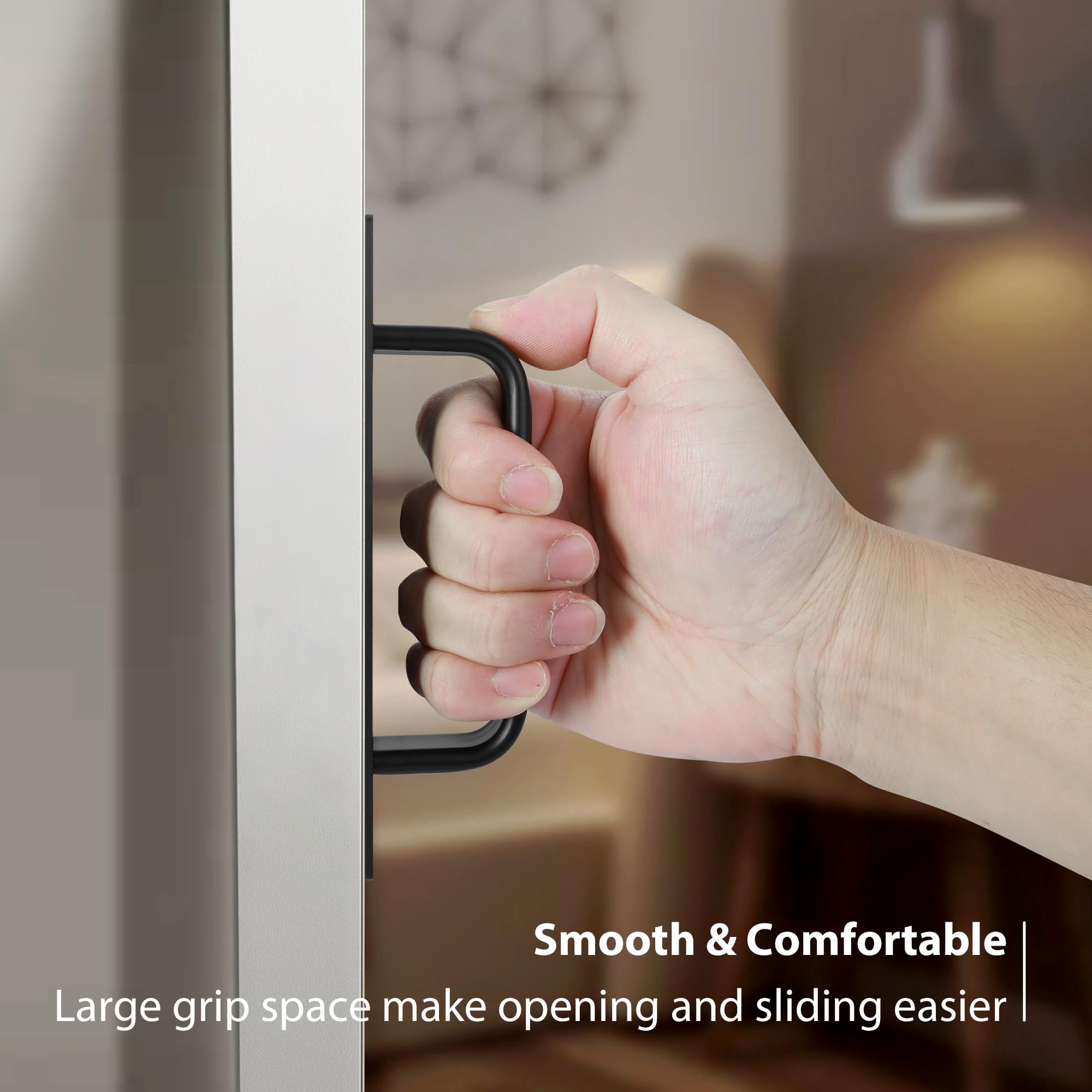 Snapklik.com : 10 Pack Black Barn Door Handles, 5" Hole Center Gate ...