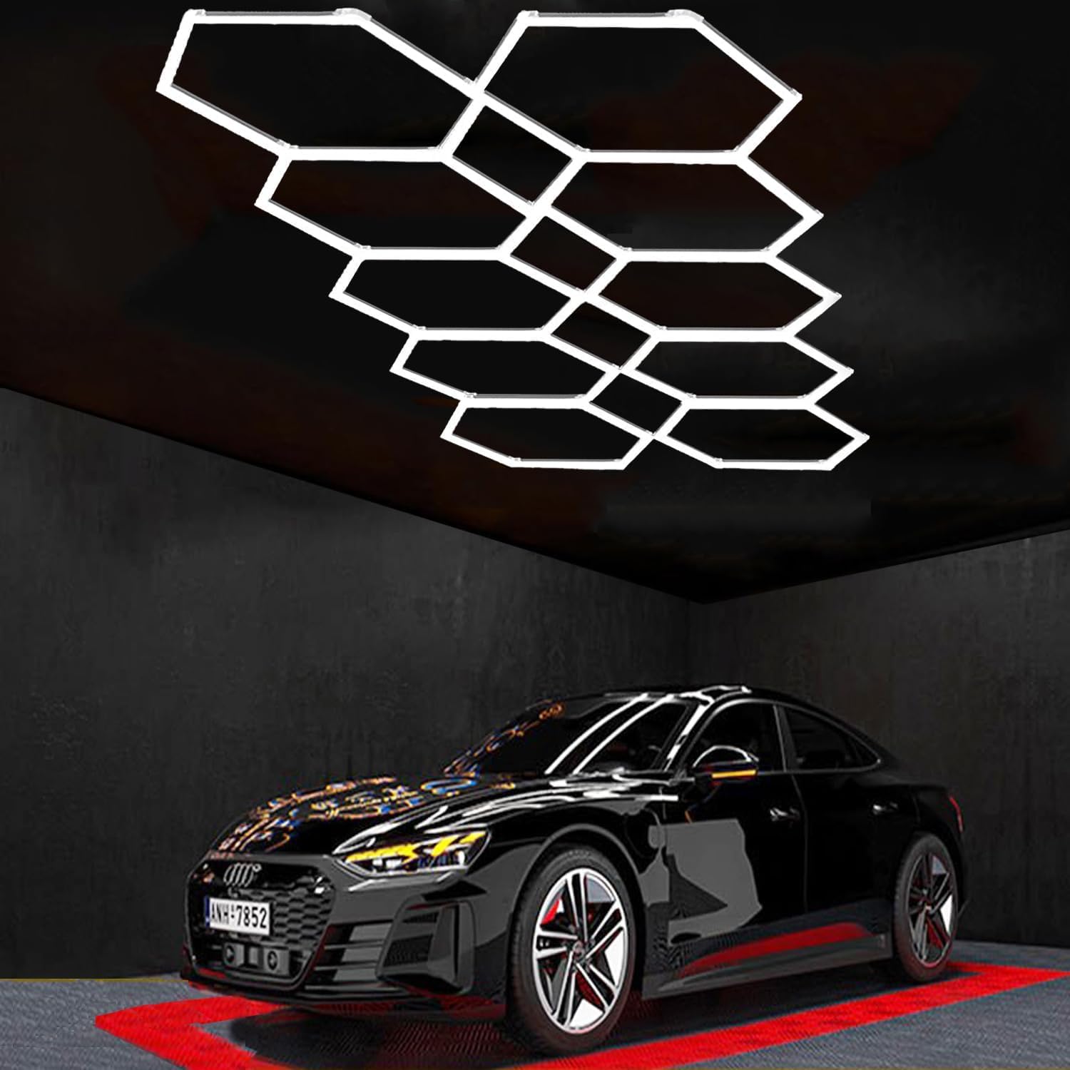 Amazon.com: MUCLUD 10 Hexagon LED Hexagon Garage Light,Aluminum Frame ...