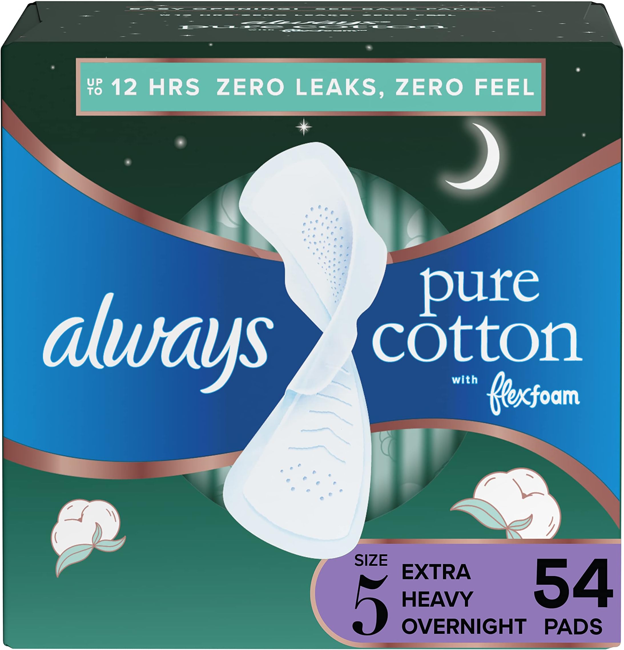 Amazon.com: Always Maxi Overnight Pads with Wings, Size 4, Overnight ...