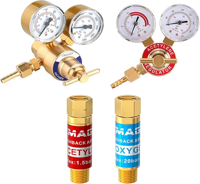 IMAGE Welding Gas & Oxygen & Acetylene/Propane Flashback Arrestor Set ...