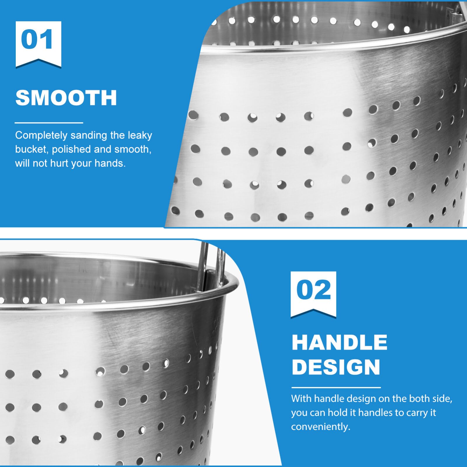 Snapklik.com : OSKOE Silver Stainless Steel Crawfish Seafood Boil Pot