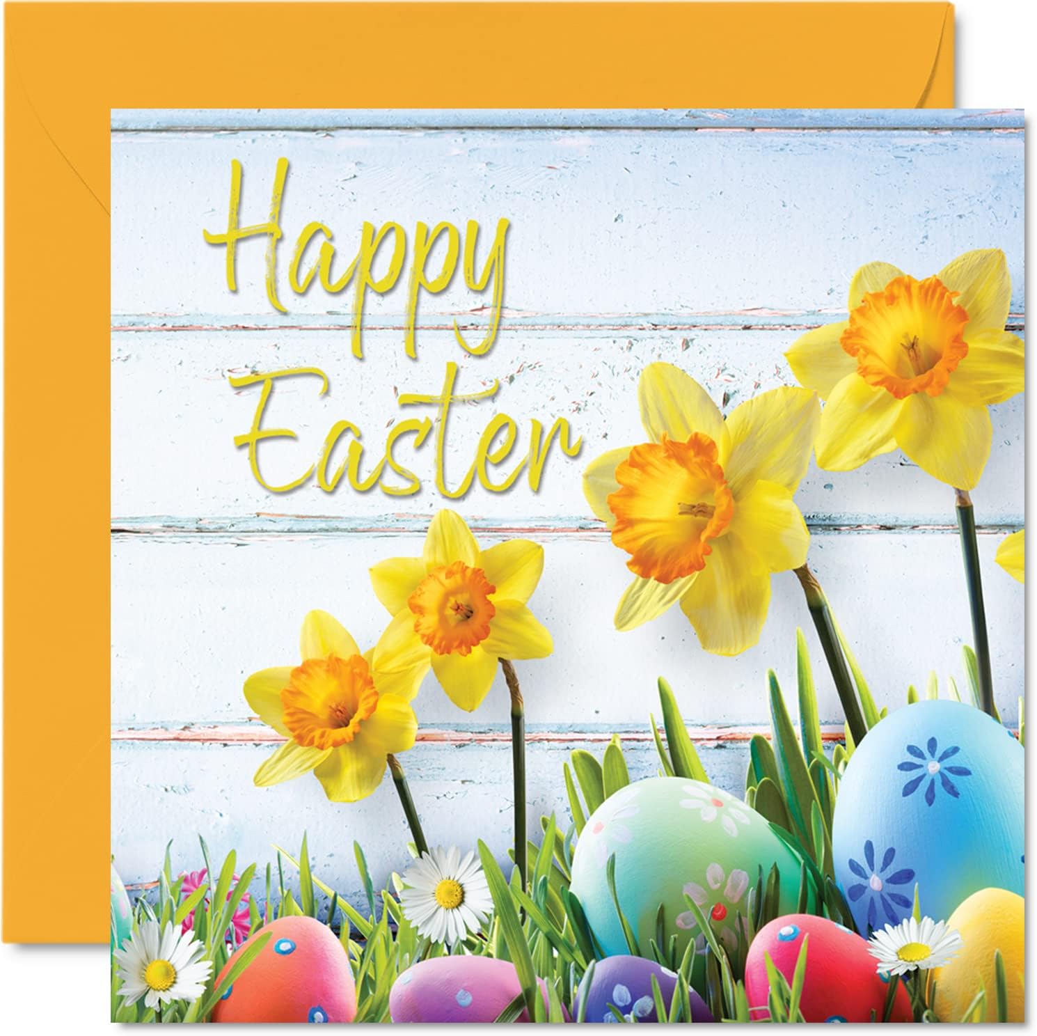 Easter Cards - Daffodils & Eggs - Happy Easter Card Friend, Flowal ...