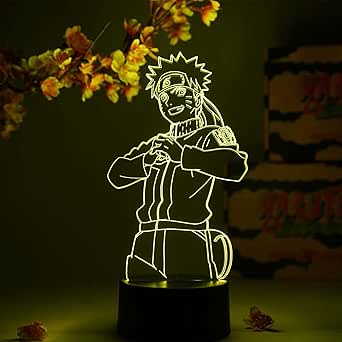 Otaku Lamps Naruto Uzumaki Naruto – Anime Night Light, 16 Color RGB LED ...