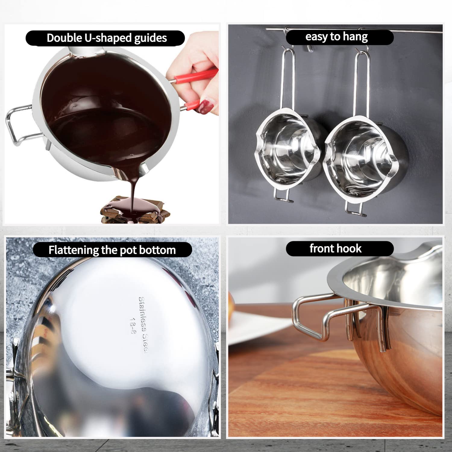 Snapklik.com : 480ML Stainless Steel Double Boiler Universal Melting ...