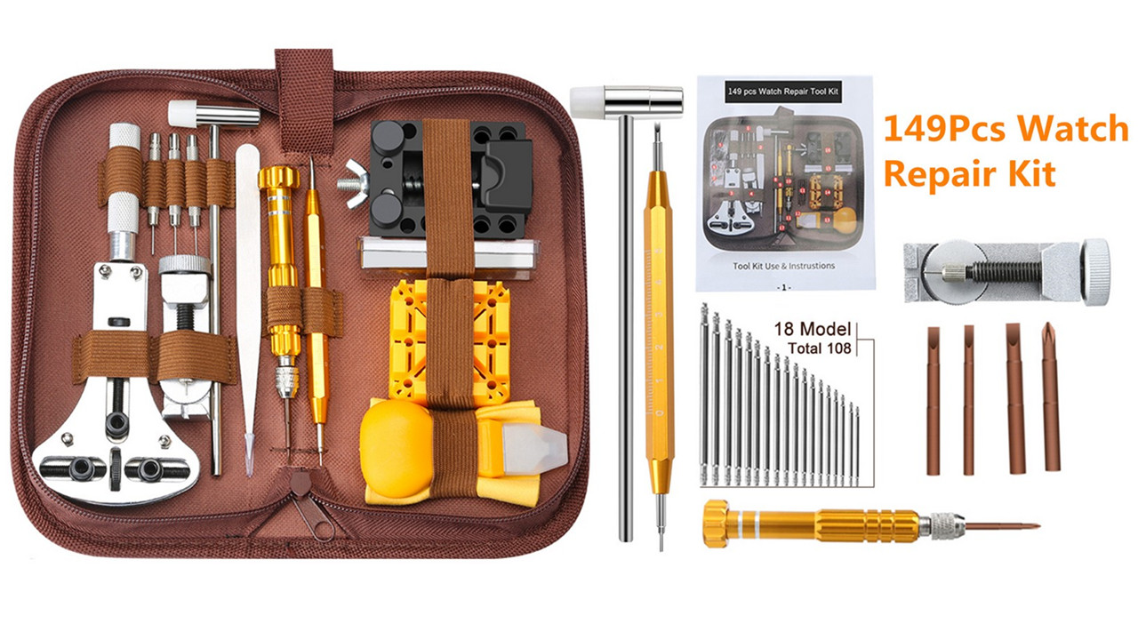Watch The instruction of using the watch repair kit on Amazon Live
