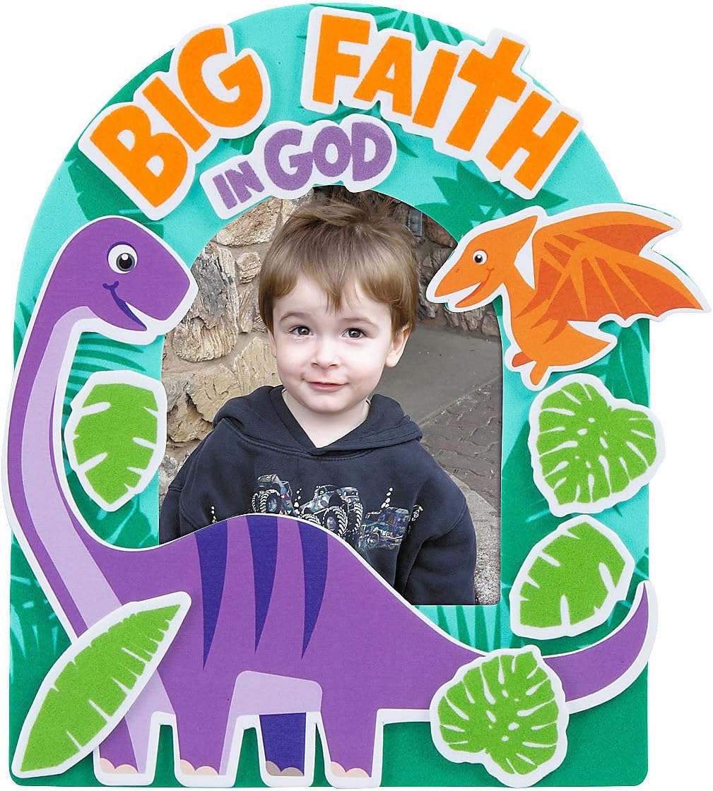 Amazon.com: Fun Express Dinosaur VBS Picture Frame Magnet Craft Kit ...