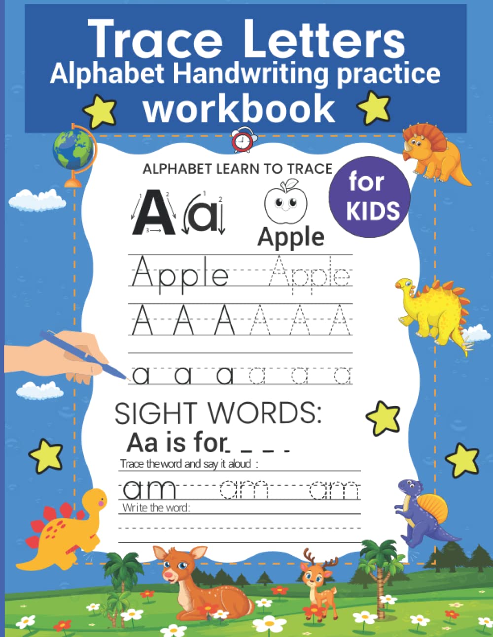 Buy Trace Letters Alphabet Handwriting Practice Workbook for Kids ...