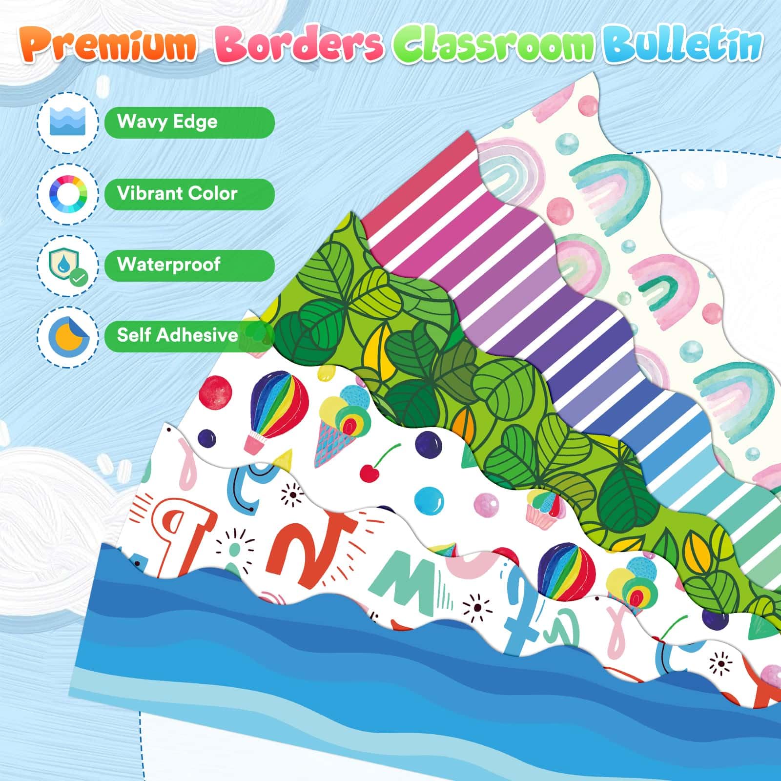 Snapklik.com : Bulletin Board Border Trim Spring Borders Colorful ...