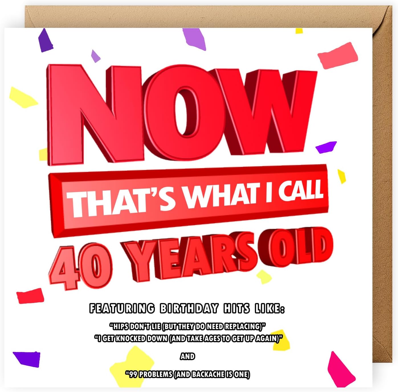 NotNiceThings Now Thats What I call 40, Funny 40th Birthday Cards for ...