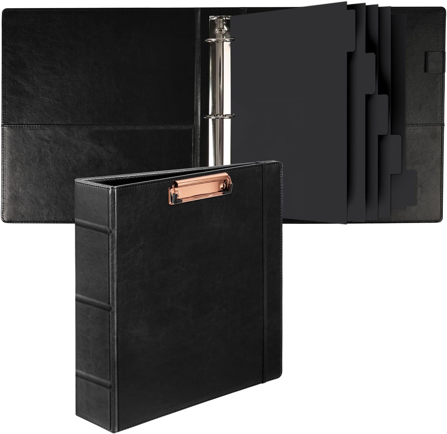 Amazon.com : Etzul Vintage Hardcover 3 Ring Leather Binder, 1.5" Ring ...