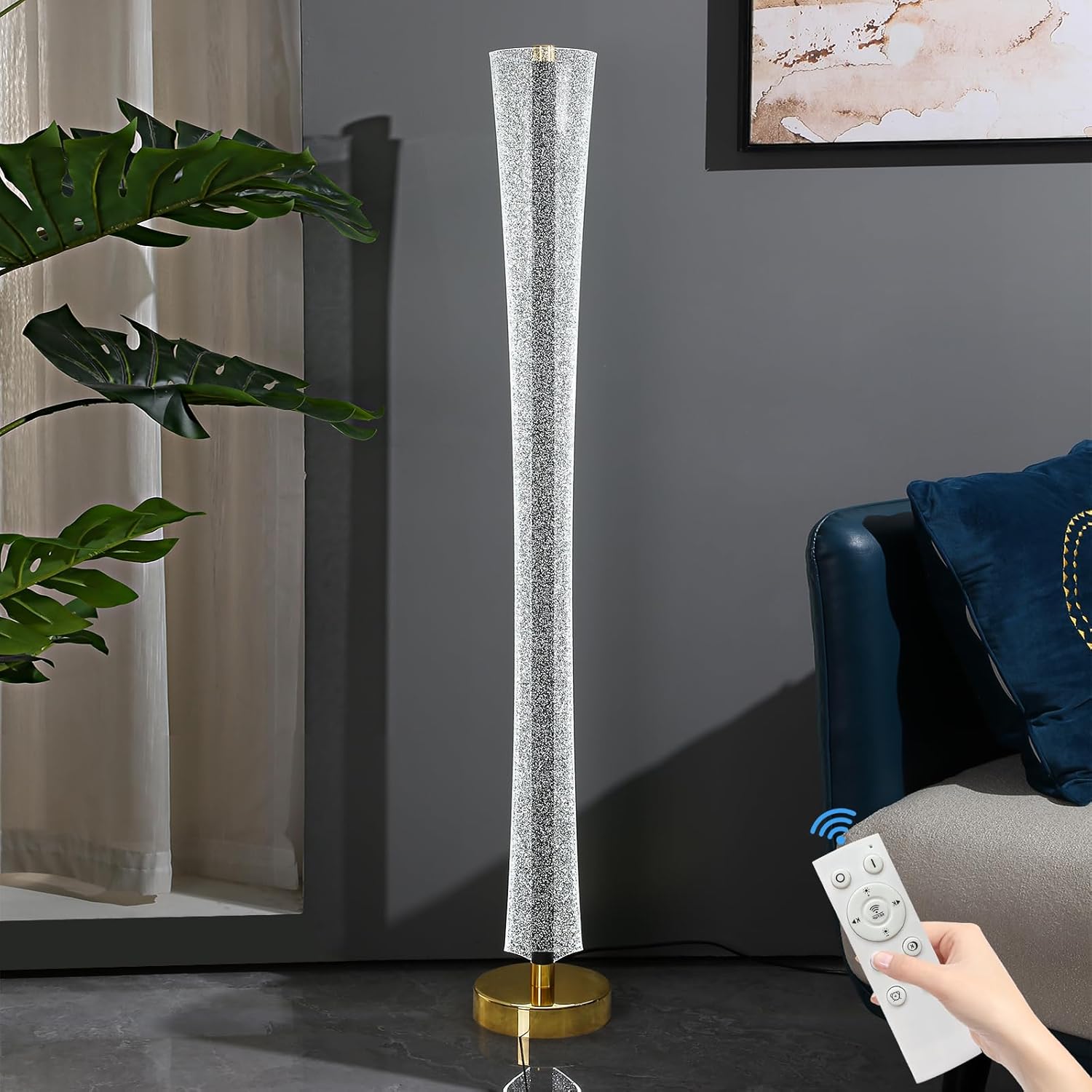 Mikeru 49" Floor Lamp, Led Floor Lamps with ON/Off Foot Switch for ...