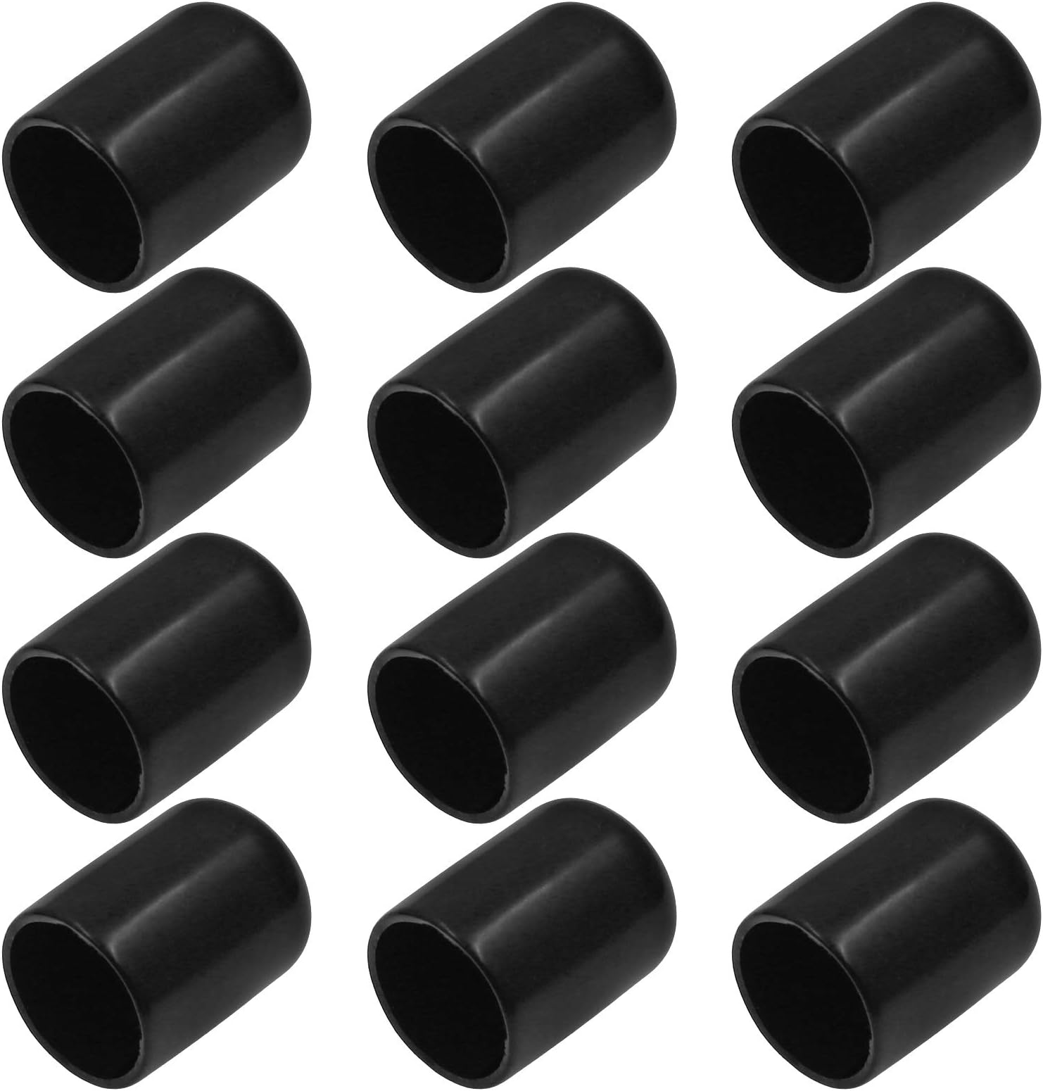 Bonsicoky 12Pcs Round Rubber End Caps 3/4" (19mm) ID Vinyl Flexible ...