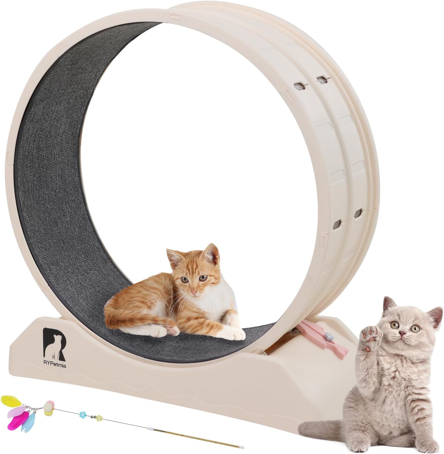 Cat Exercise Wheel, 31.5 Inch Cat Treadmill for Indoor Cats, Cat ...