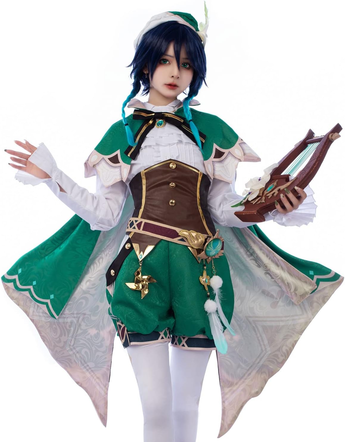 Amazon.com: Cosfun Game Genshin Impact Venti Cosplay Costume Full ...