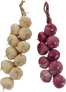 Woration 2pcs Artificial Garlic Hanging String Lifelike Garlic Model ...