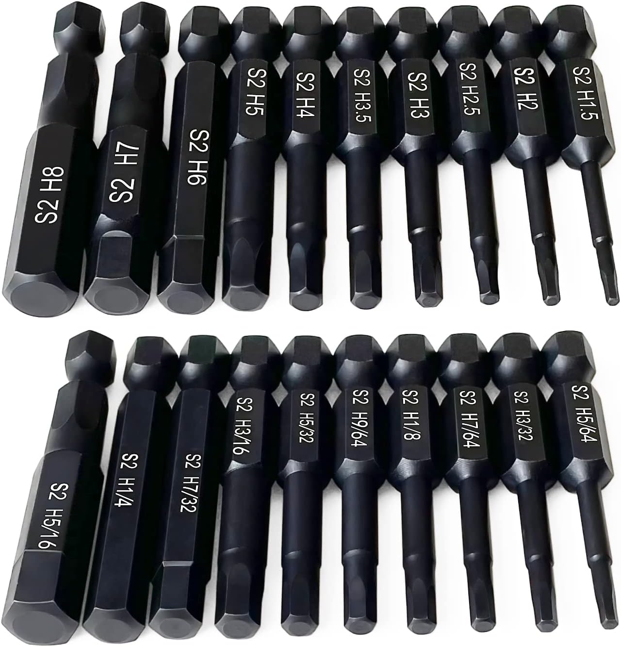 Ball End Hex Bit Set - Railer 2 Inch Impact Driver 10pc Ball-End Metric ...