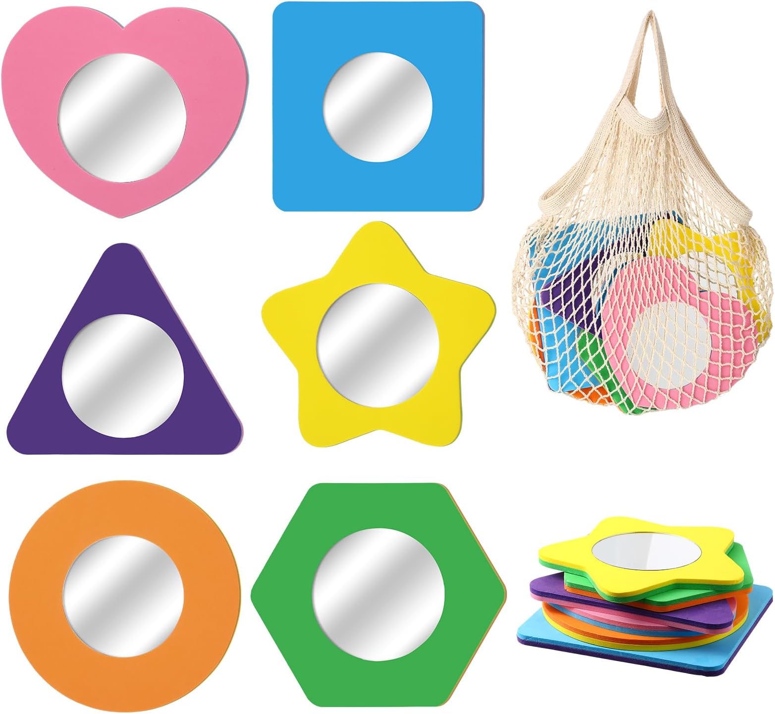 Amazon.com: Toyvian Baby Mirror Bath Toy Kids Baby Bathtub Mirror ...