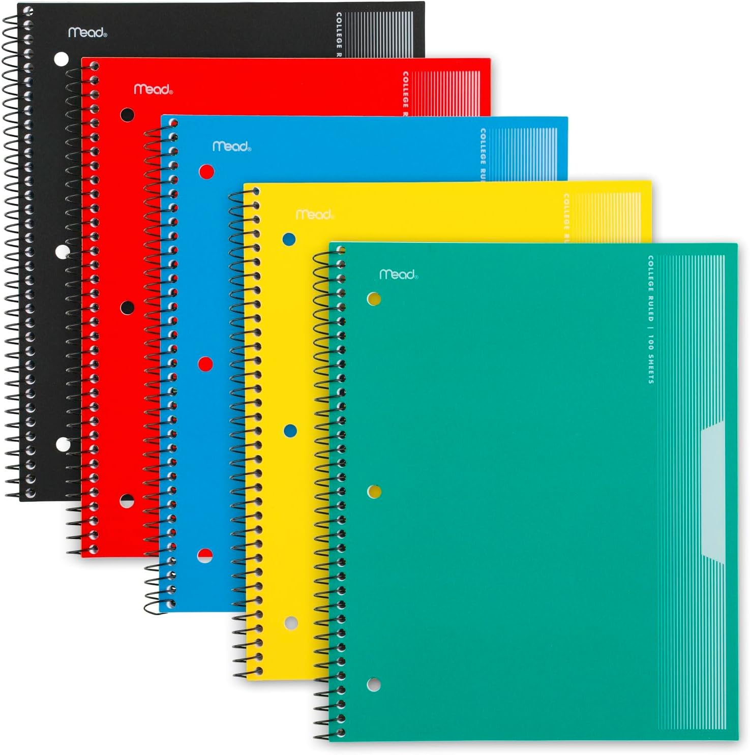 Amazon.com : Five Star Spiral Notebooks + Study App, 6 Pack, 1 Subject ...