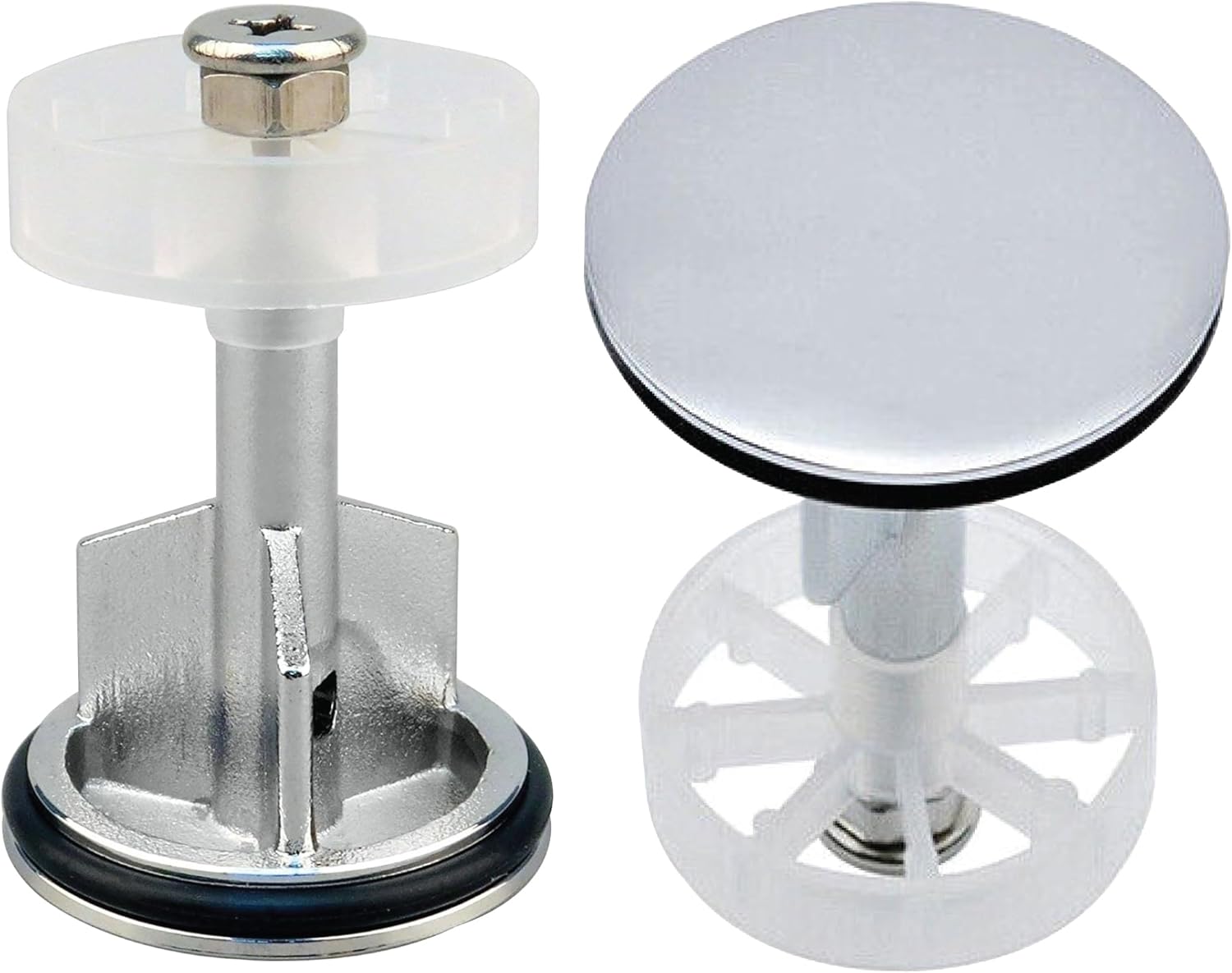 40mm Chrome Basin Plug - Universal Replacemnt Drain Plug Modern Push ...