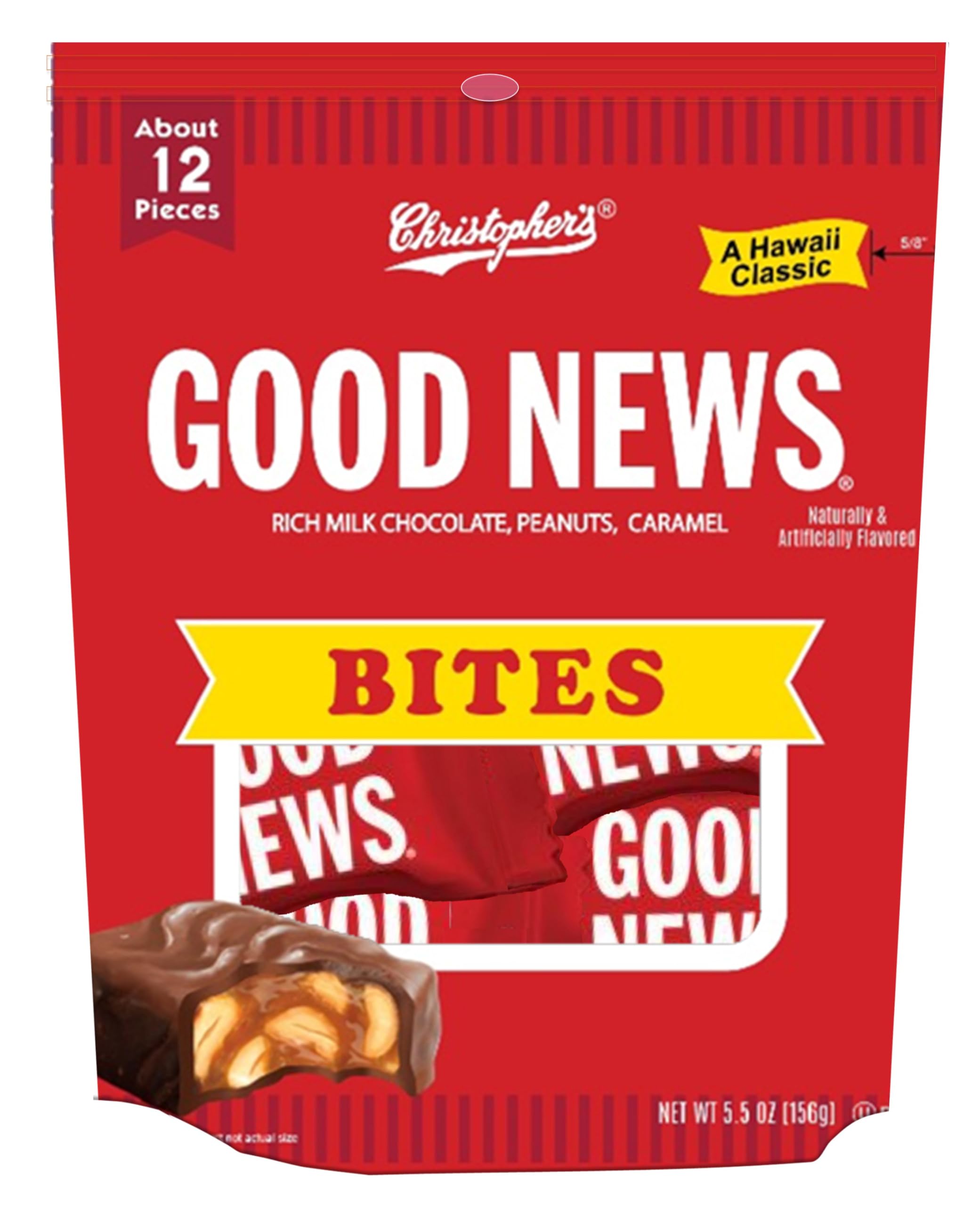 Amazon.com : Good News Candy Bar Bites – Milk Chocolate, Peanuts and ...