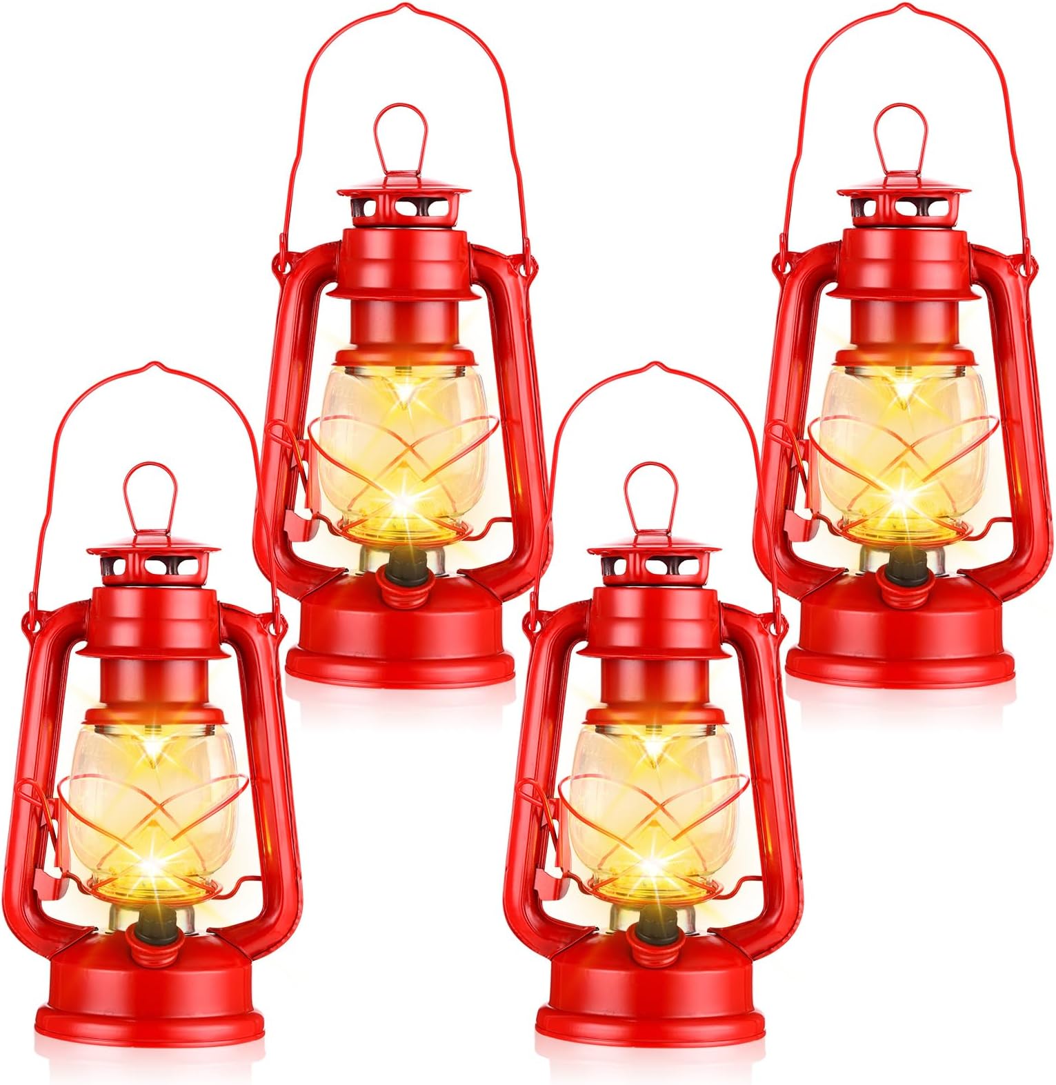 Amazon.com: 4 Pcs LED Vintage Lanterns Battery Operated Lantern Warm ...