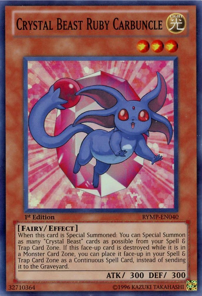 Amazon.com: YU-GI-OH! - Crystal Beast Ruby Carbuncle (RYMP-EN040) - Ra ...