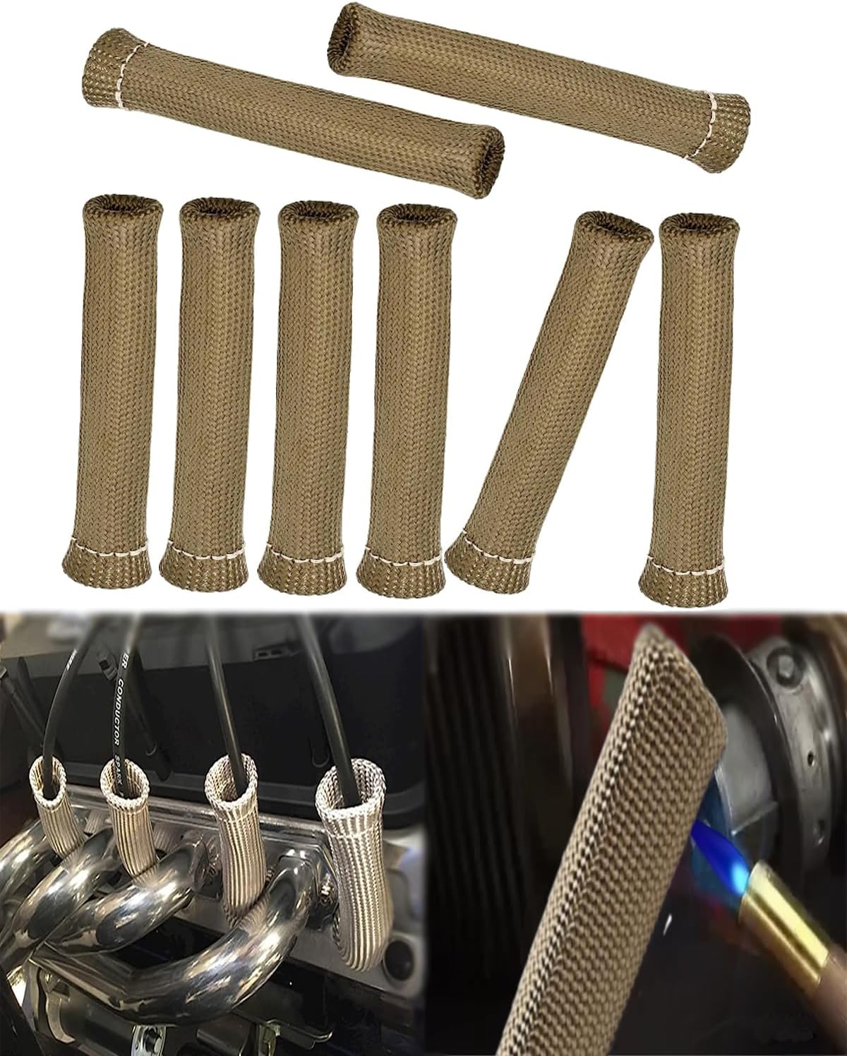 Amazon.com: Spark Plug Wire Heat Shield - 8 PCS 2500° Spark Plug Wire ...