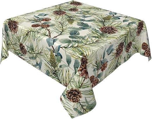 Amazon.com: Robvobe Christmas Square Tablecloth 54x54 Inch Evergreen ...