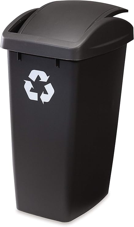 Amazon.com: Rubbermaid Swing-Top Lid Recycling Bin for Home, Kitchen ...