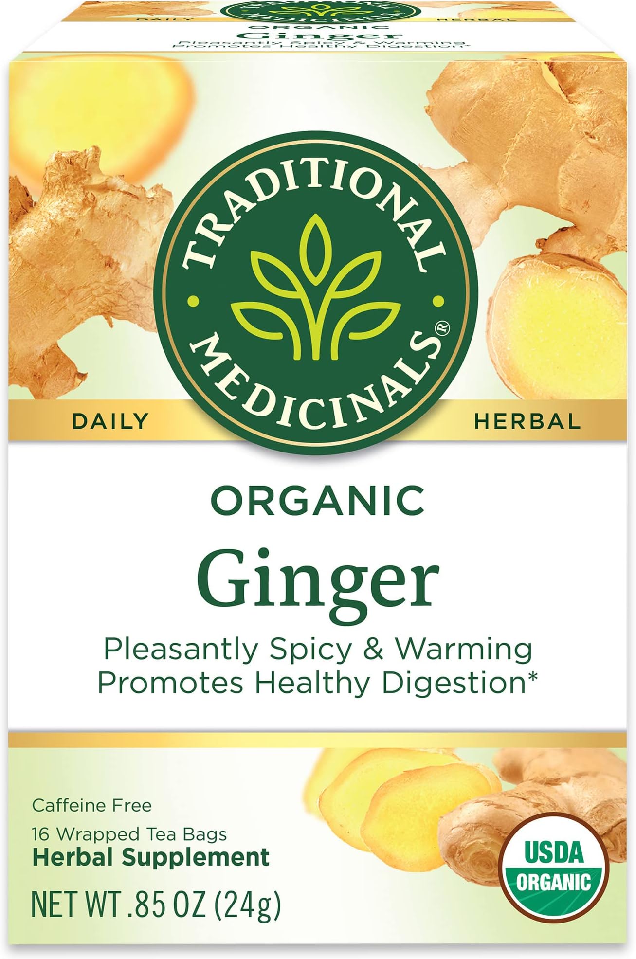 Amazon.com: Traditional Medicinals Organic Ginger Herbal Tea, Promotes ...