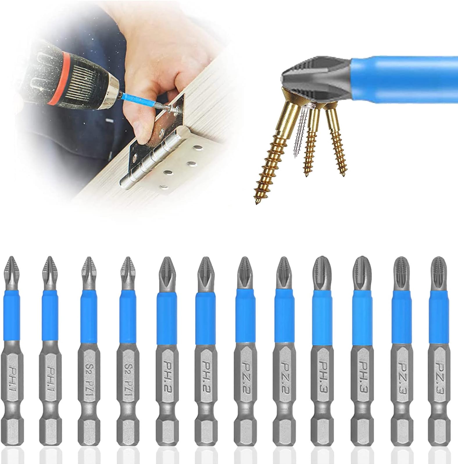 BLOSTM 127 Piece Magnetic Screwdriver Bit Set - Chrome Vanadium Steel Security Bit Set, Magnetic ...