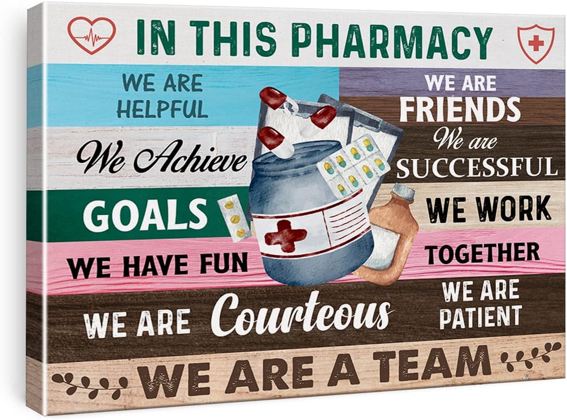 Amazon.com: in This Pharmacy Canvas Wall Art Decor Pharmacist Equipment ...