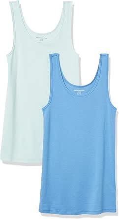 Amazon.com: Amazon Essentials Women's Slim-Fit Tank Top, Pack of 2 ...