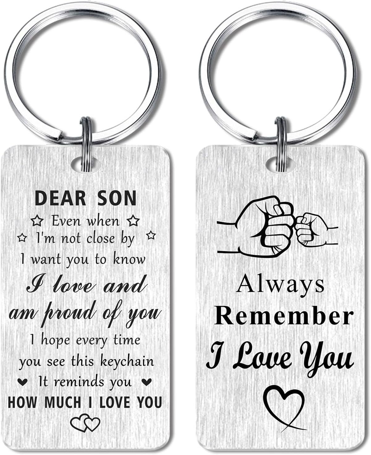 Amazon.com: Jzxwan My Son Christmas Keychain Gifts, Proud of Son ...