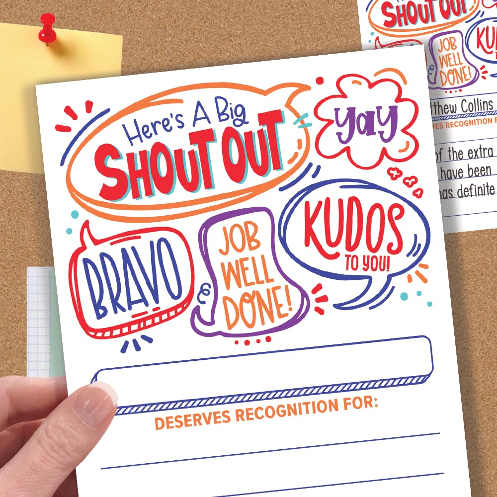 Funny Cards Doodle Shout Out Cards - 50 Count Appreciation Cards For ...