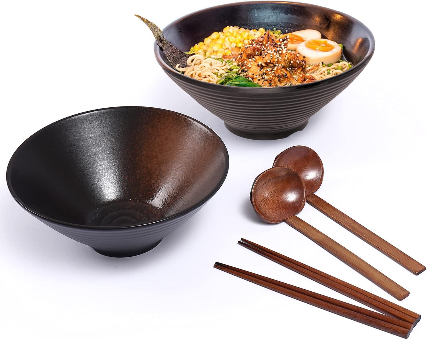 Amazon.com: Houseables Ramen Bowl Set, Japanese Style Bowls, 2 Pk, 60 ...