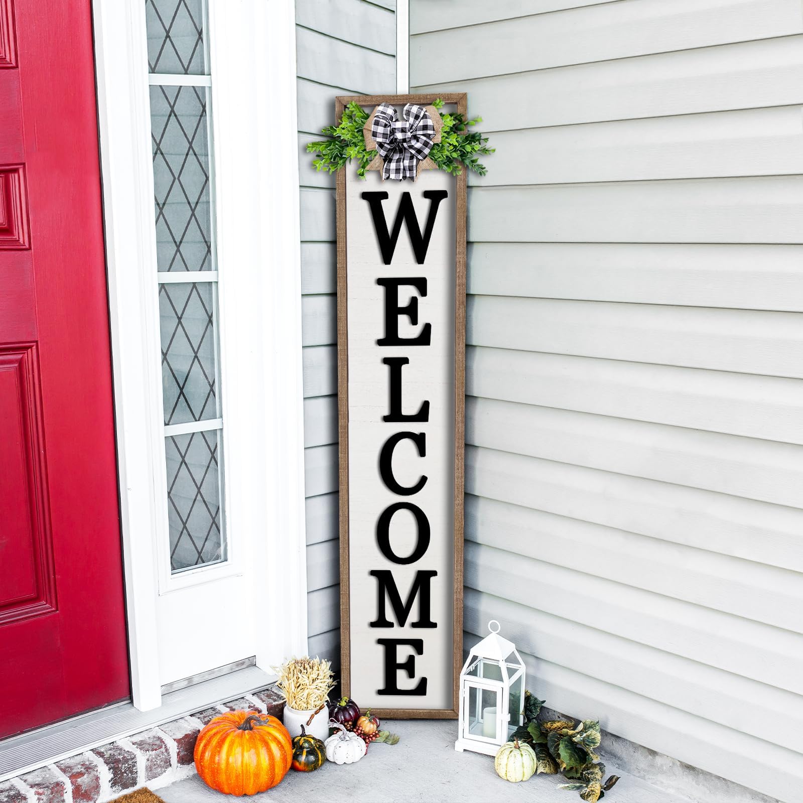 Amazon.com : Outdoor Welcome Sign for Front Porch Standing 45"X9 ...