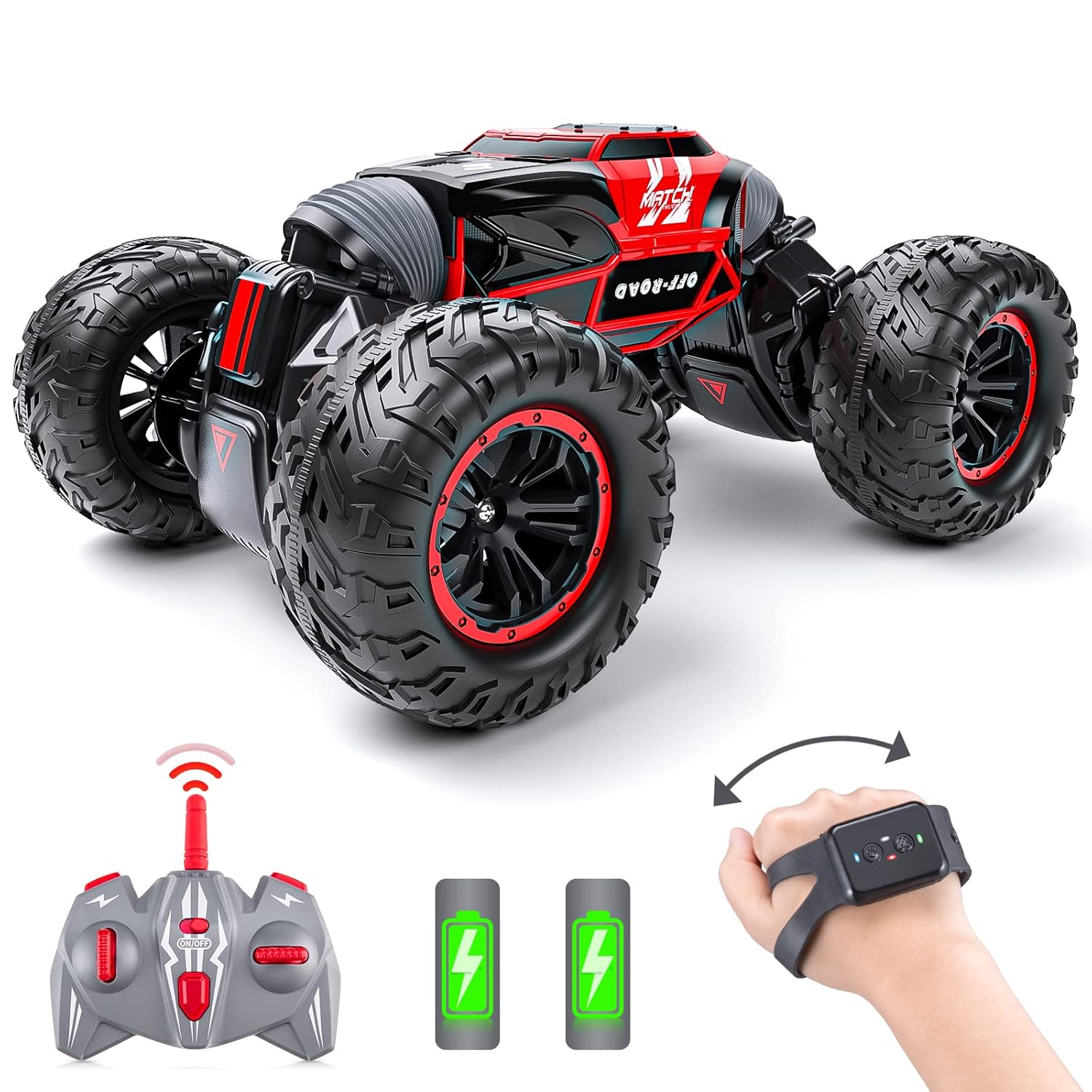 Powerextra Remote Control Car, Gesture Sensing RC Car, 4WD Transform ...